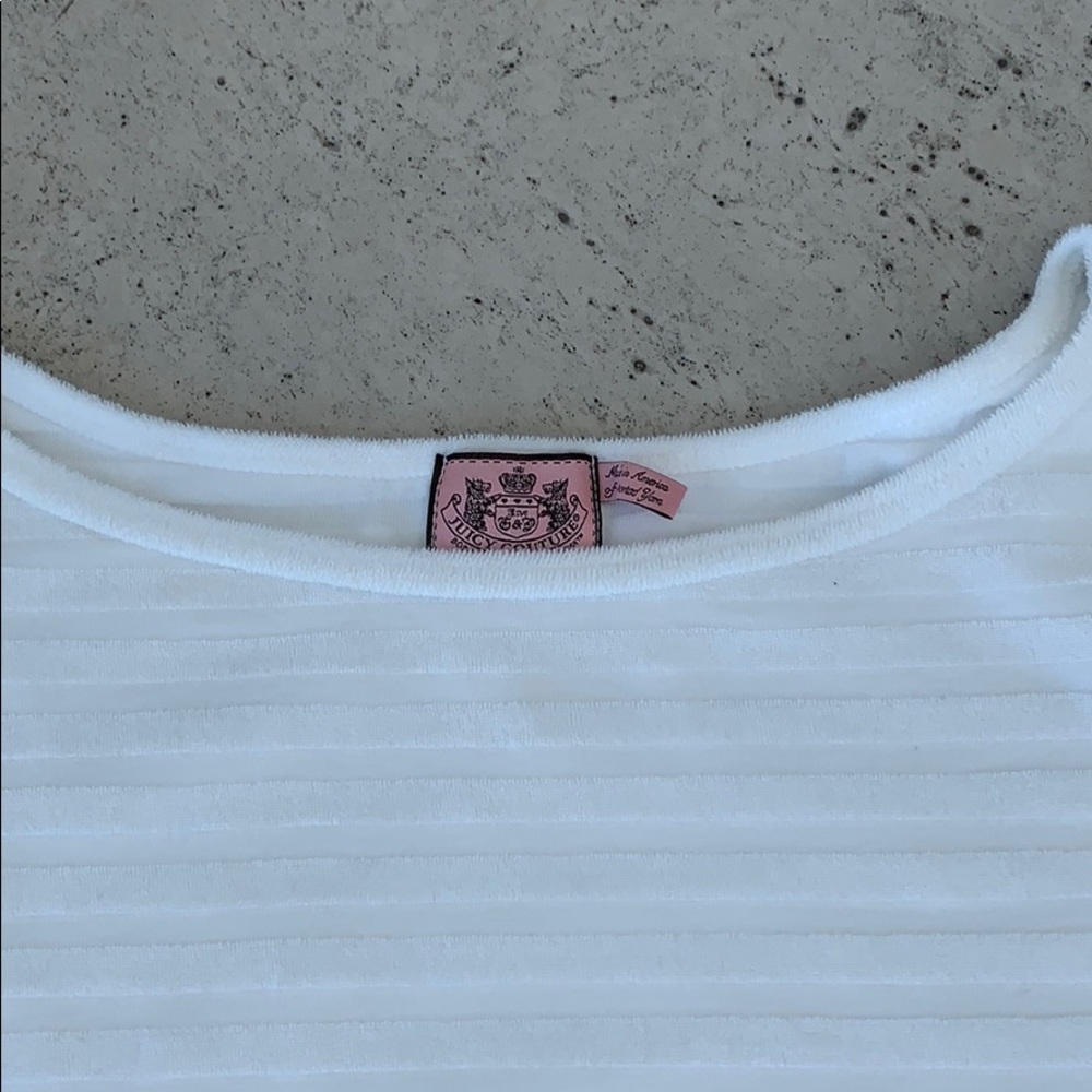 Juicy Couture White Terry Cloth Top - Gem